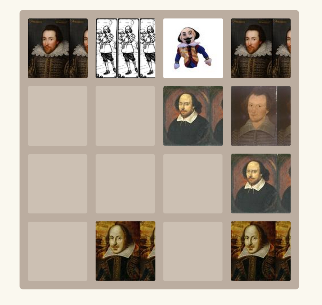 The 2048 Faces of Shakespeare Game | Shakespeare Geek
