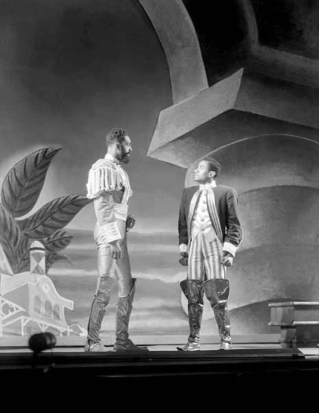 Maurice Ellis (Macduff) and Wardell Saunders (Malcolm) in Act III ...